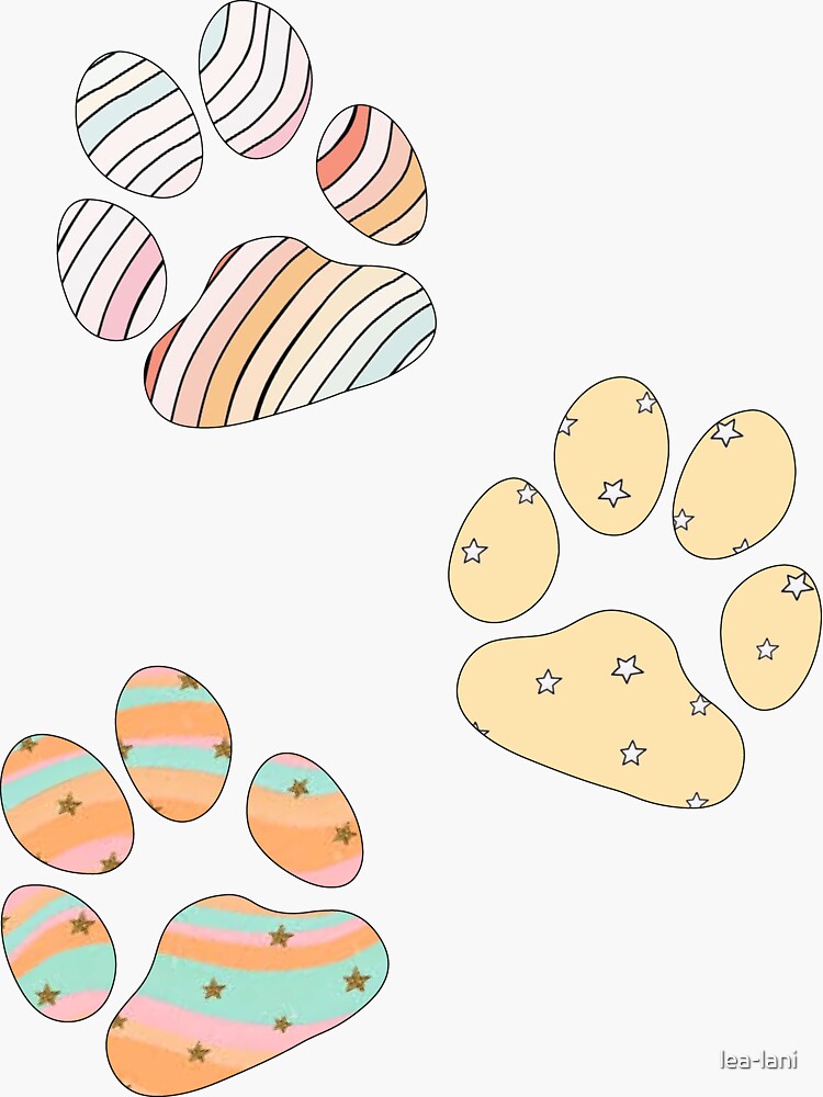 "VSCO paw prints | Aesthetic Preppy Doggo " Sticker for Sale by lea ...