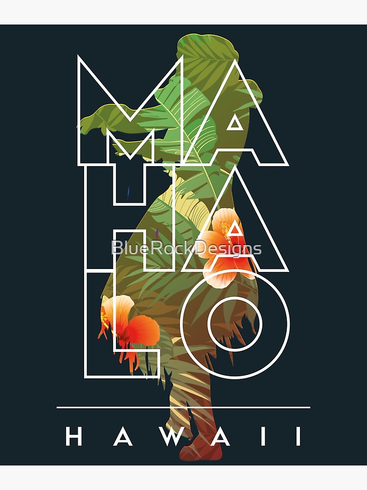 ""Thank You" In Hawaiian (v2)" Poster by BlueRockDesigns | Redbubble