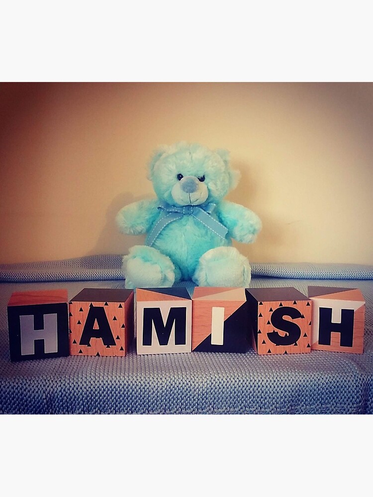 "Hamish cute blocks with teddy bear" Postcard for Sale by aactor ...