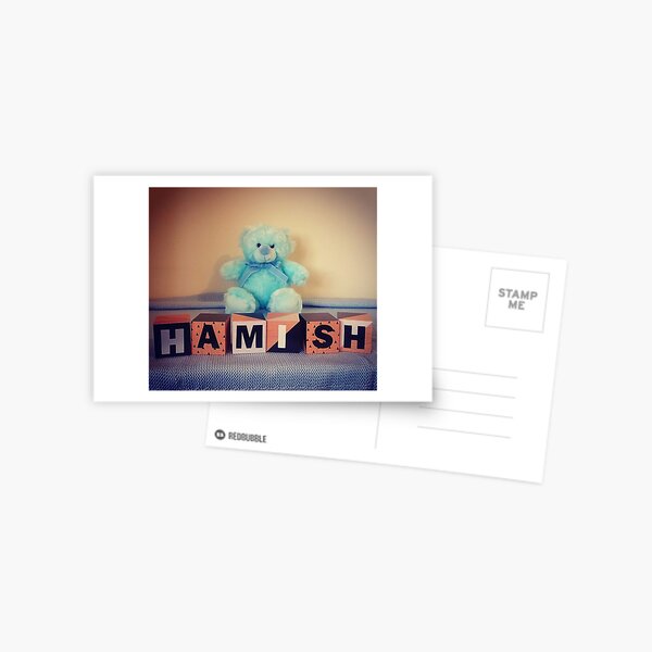 "Hamish cute blocks with teddy bear" Postcard for Sale by aactor ...