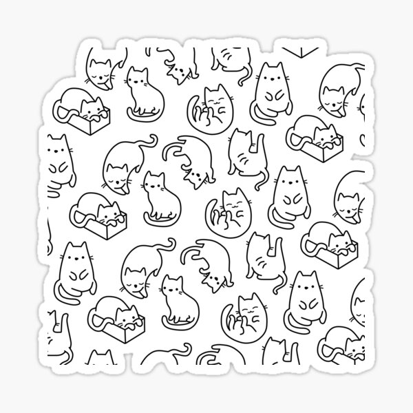 "Cats cats cats" Sticker for Sale by artbybee7 | Redbubble