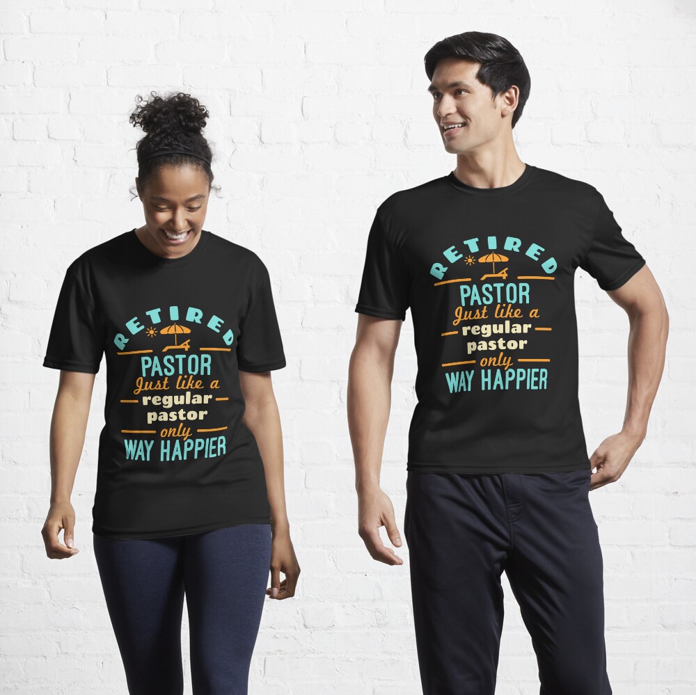 "Retired Pastor Preacher Retirement Funny Happier" Greeting Card for ...