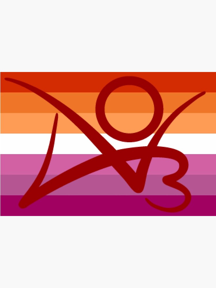 "Lesbian Ao3 Logo Sapphics" Sticker for Sale by fruityfaery | Redbubble