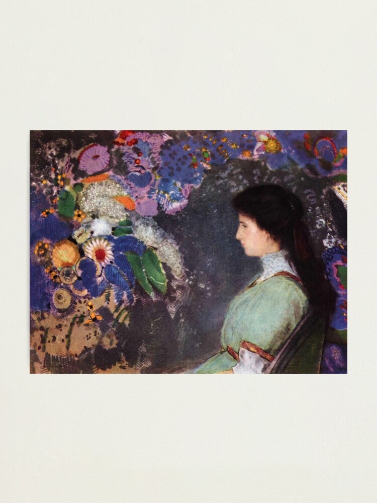 Lámina fotográfica «Retrato HD de Violette Heymann, por Odilon Redon ...