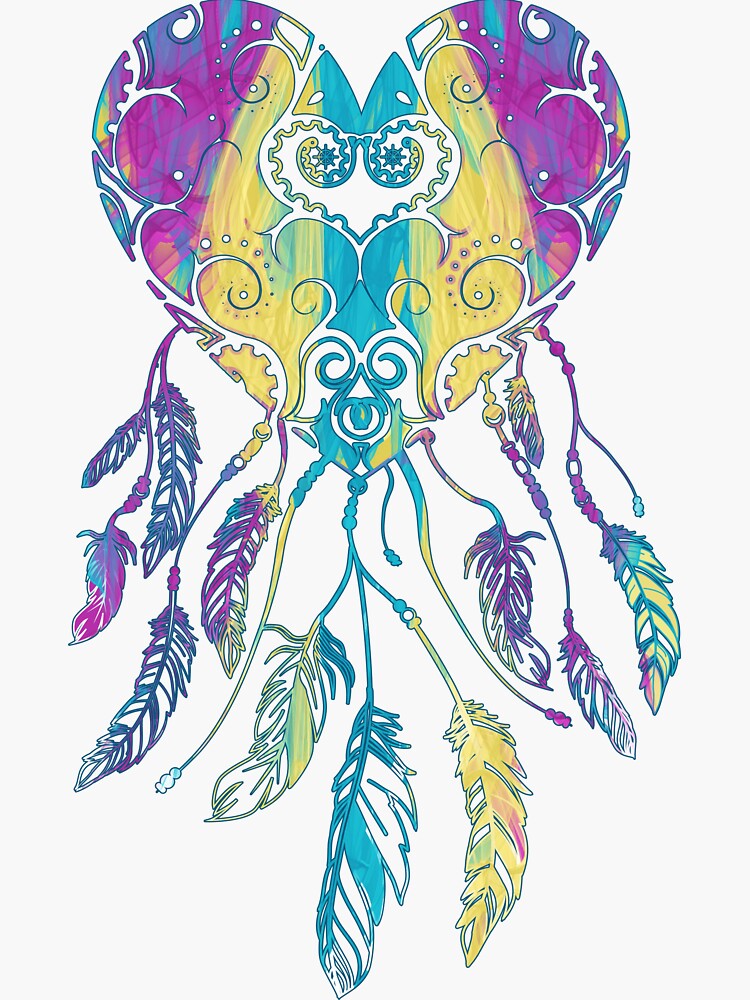 "Dreamcatcher-color2" Sticker for Sale by mimsyx | Redbubble
