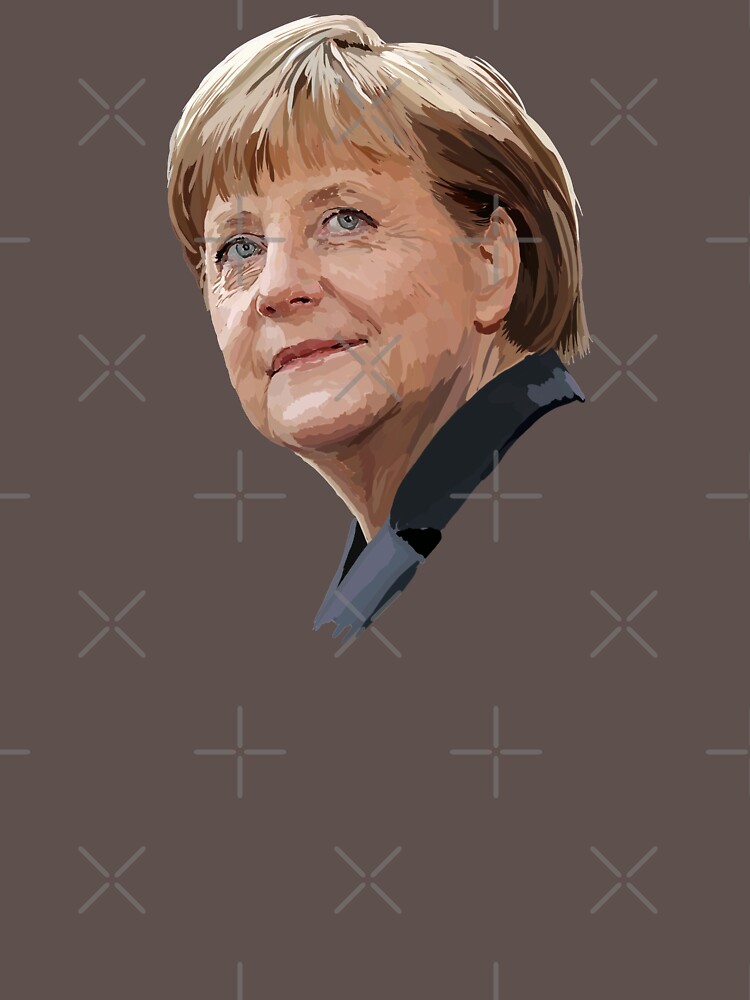 "Angela Merkel" T-shirt for Sale by sibosssr | Redbubble | sibosssr t ...