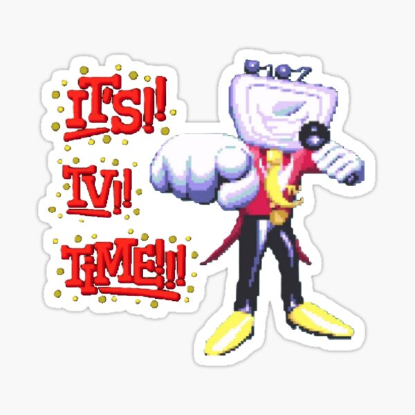 "Deltarune- Mr. Tenna "It's TV TIME!"" Sticker for Sale by davisblack09 ...