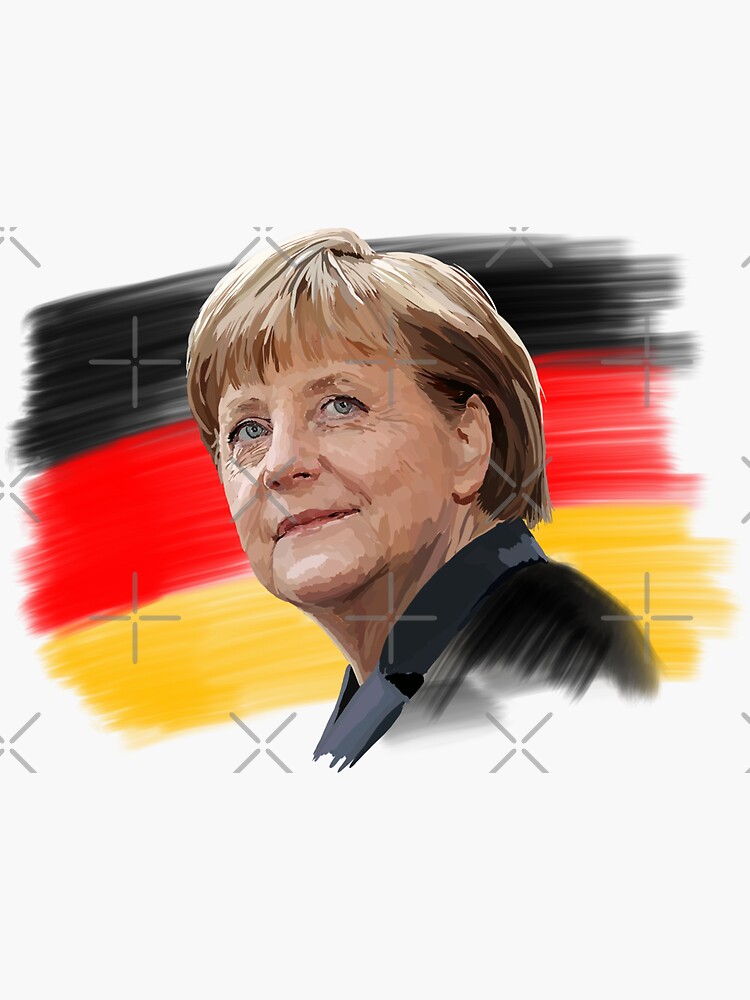 "Angela Merkel" Sticker by Sibo Miller | Redbubble