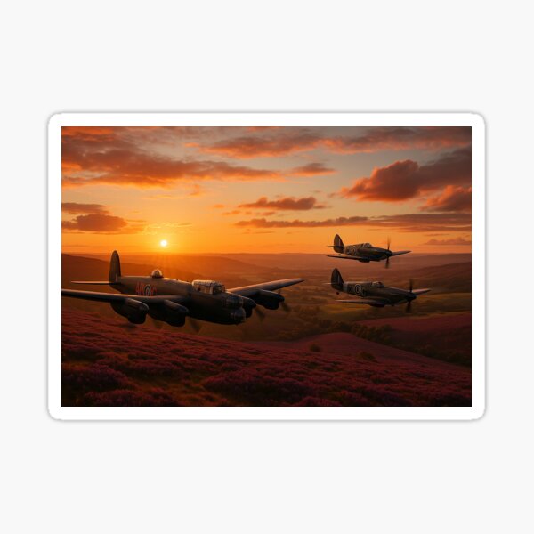 "Purple Horizon BBMF Over Moorland" Sticker for Sale by Start-Aviation ...