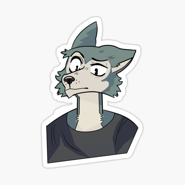 "Confused Legoshi - Beastars" Sticker for Sale by ridleybun | Redbubble