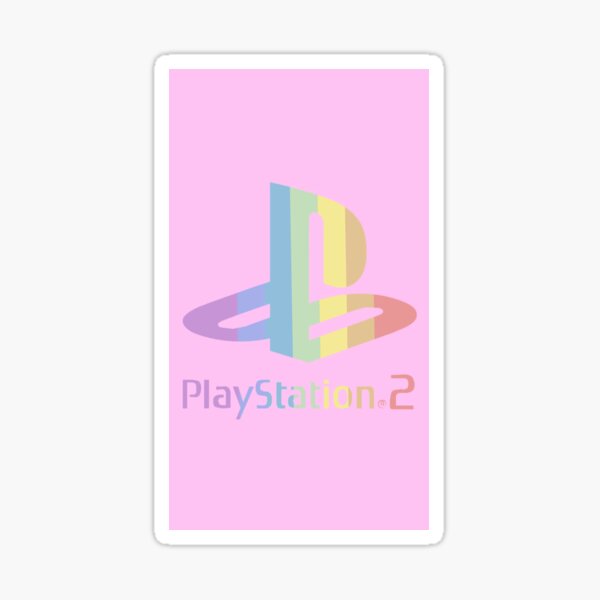 "Pastel rainbow PS2 logo" Sticker for Sale by Ecchi-rinn | Redbubble