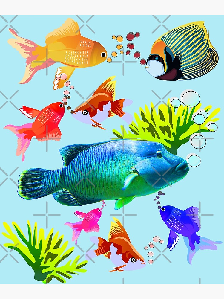 "Fish aquarium sea vacation fishing" Poster for Sale by Astralia ...