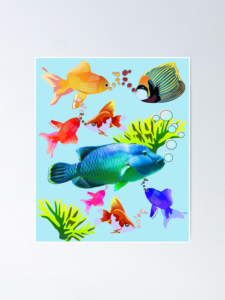 "Fish aquarium sea vacation fishing" Poster for Sale by Astralia ...