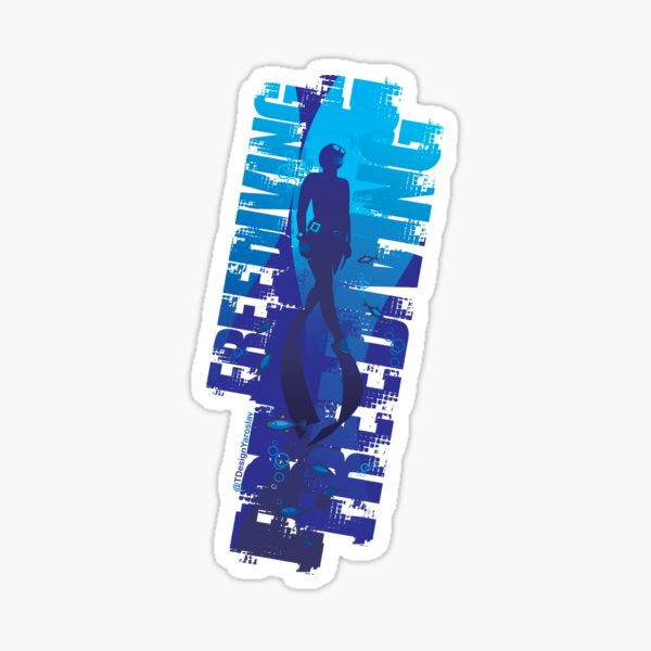 "Free Diving" Sticker for Sale by Yaroslav Pronyuk | Redbubble