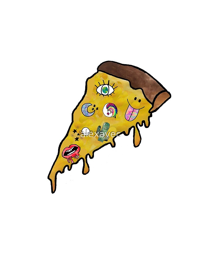 "Trippy Hippie Pizza" by alexavec | Redbubble