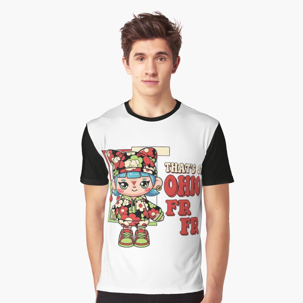 "That’s So Ohio FR FR – Kawaii Meme Cherrycore Digital Art" Sticker for ...