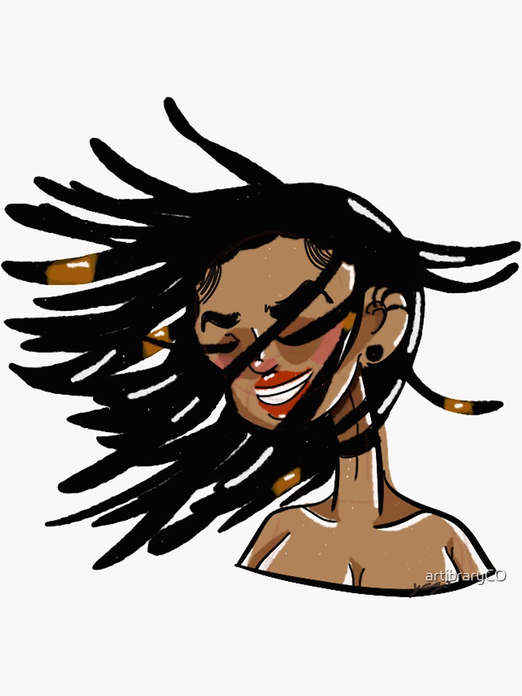 "locs" Sticker for Sale by artibraryCO | Redbubble