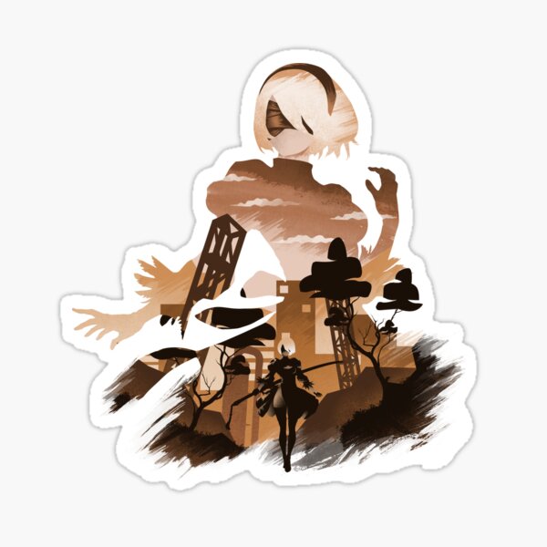 "2B" Sticker for Sale by YukinoshitaYui | Redbubble