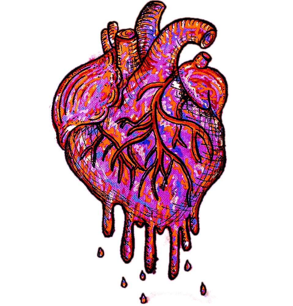 "Droopy Heart - Anatomy of the heart" by Hanson's Anatomy | Redbubble