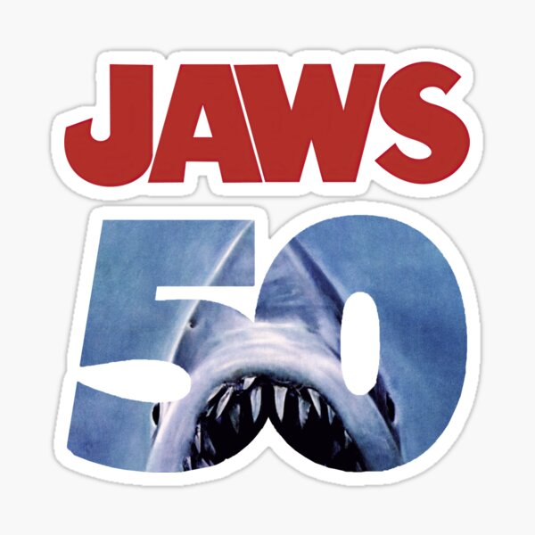 "Jaws 50th Anniversary Retro Vintage 90s Movie Cover" Sticker for Sale ...