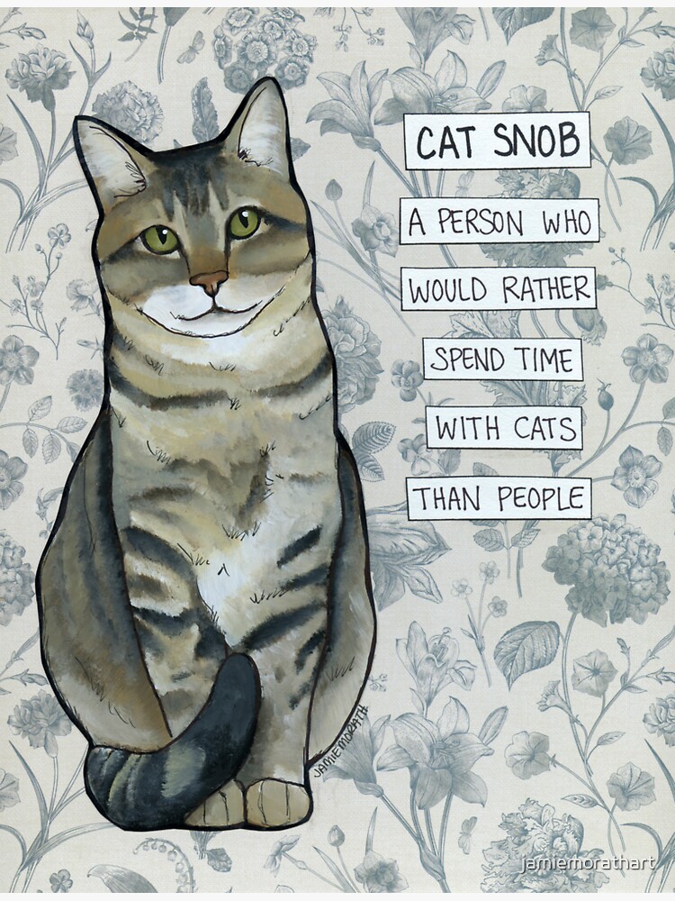 "Cat Snob" Sticker for Sale by jamiemorathart | Redbubble