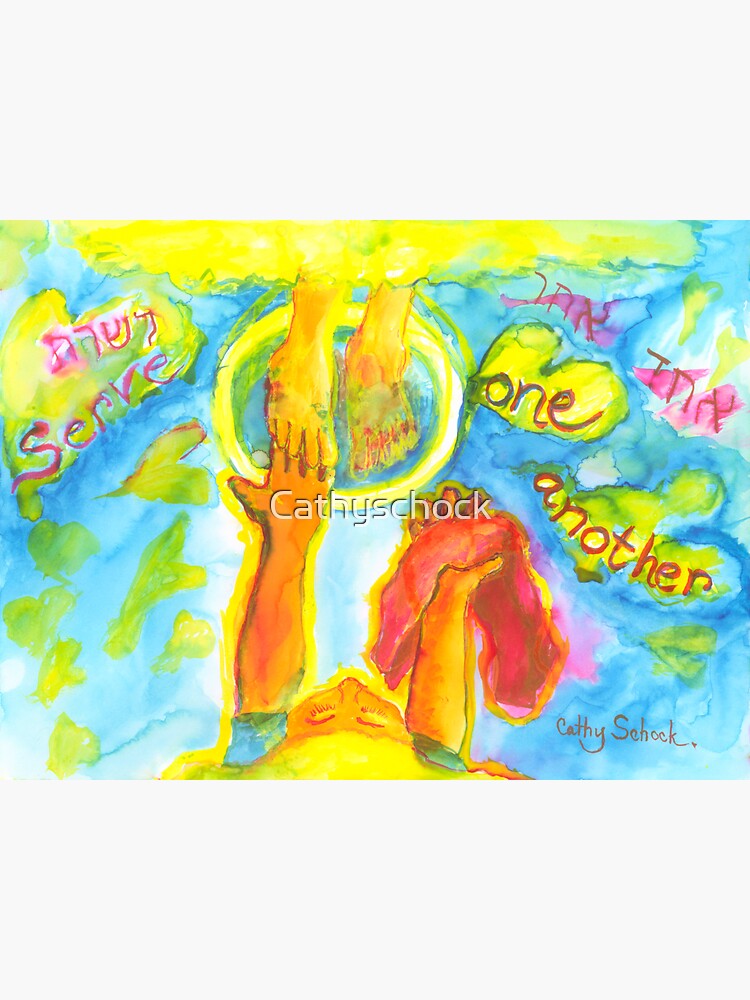 "Serve One Another" Sticker for Sale by Cathyschock | Redbubble
