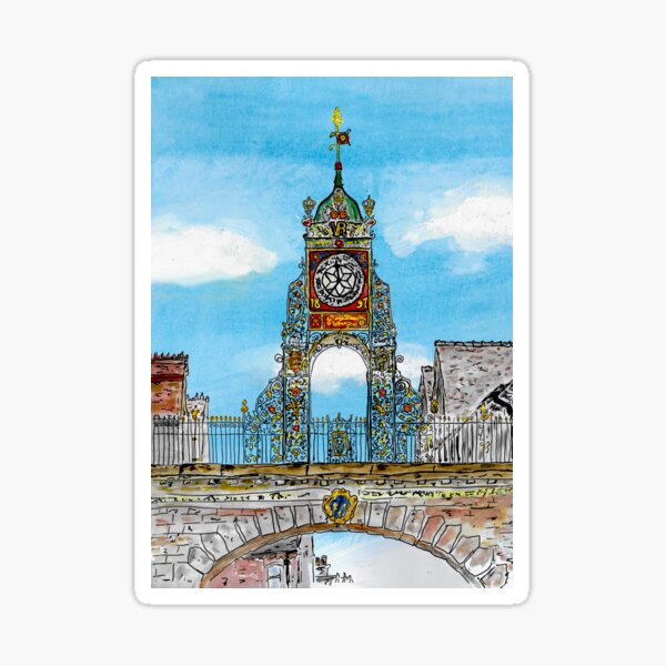 "Eastgate Chester" Sticker for Sale by Ian Coppack | Redbubble
