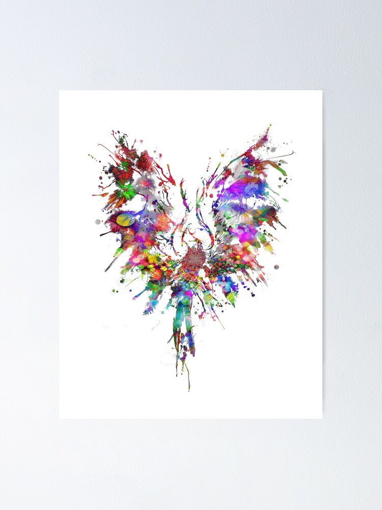 "Watercolor Phoenix Graphic T-Shirt" Poster for Sale by Calami-Tees ...