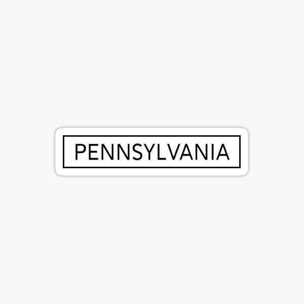 "pennsylvania " Sticker for Sale by Annieyu24 | Redbubble