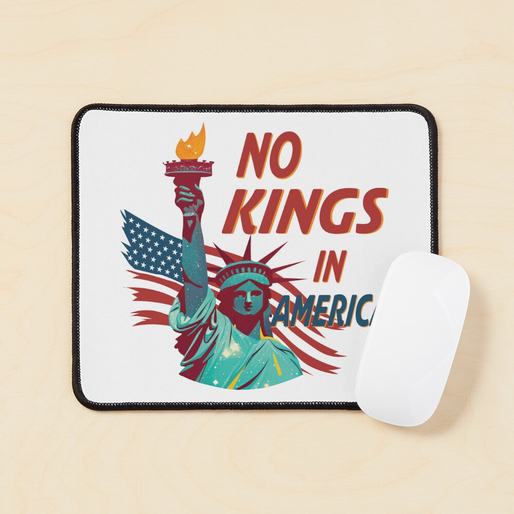 " STATUE OF LIBERTY - NO KINGS IN AMERICA - FLAG " Sticker for Sale by ...