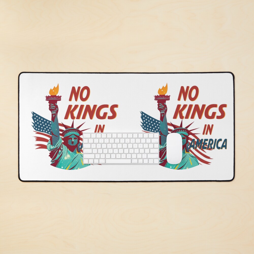 " STATUE OF LIBERTY - NO KINGS IN AMERICA - FLAG " Sticker for Sale by ...