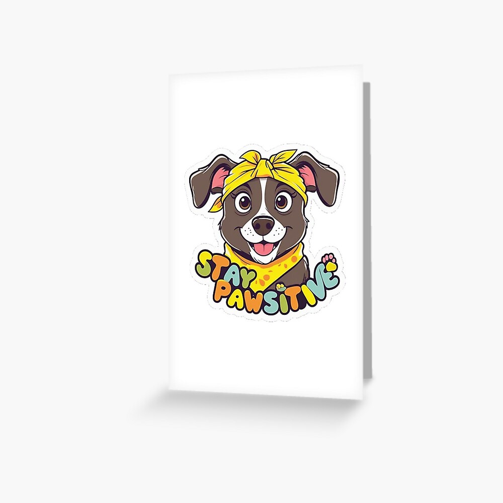 "Stay Pawsitive" Sticker for Sale by Designs-by-AW | Redbubble
