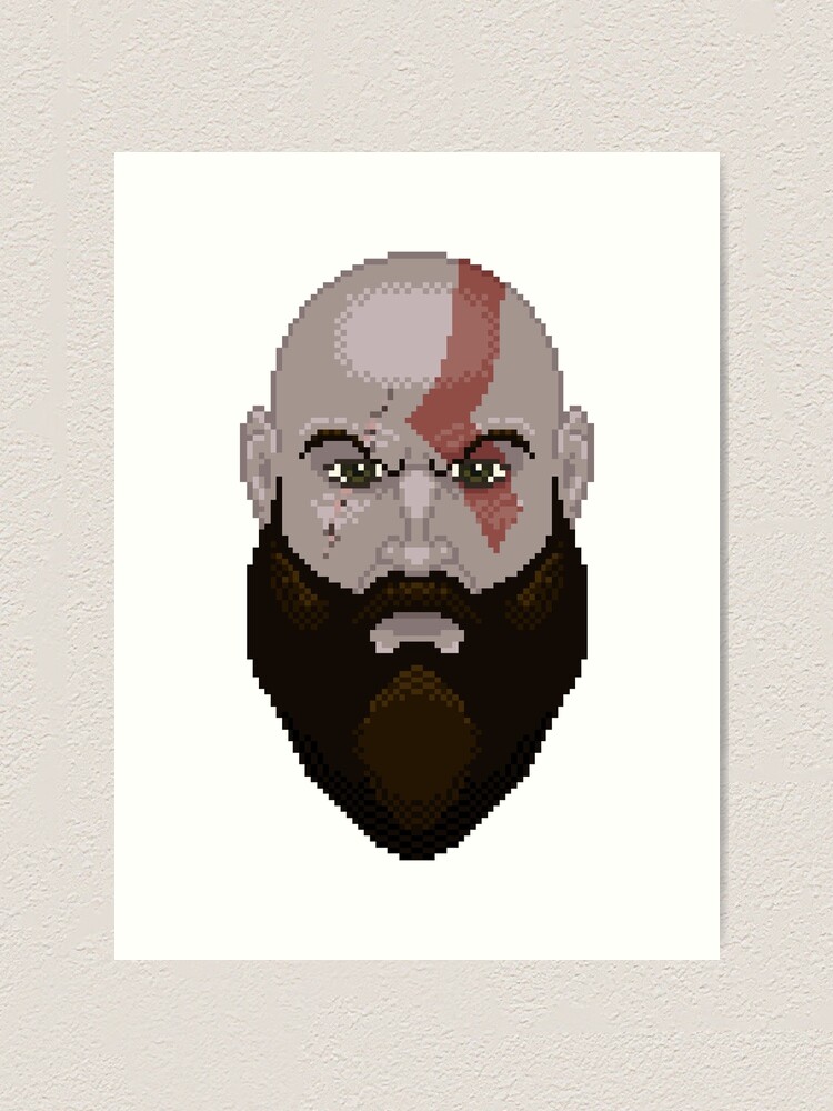"Kratos PixelArt" Art Print by CapitanSteamer | Redbubble