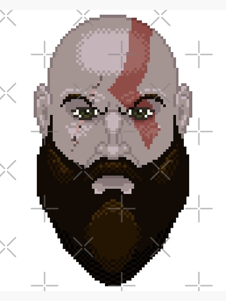 "Kratos PixelArt" Art Print by CapitanSteamer | Redbubble