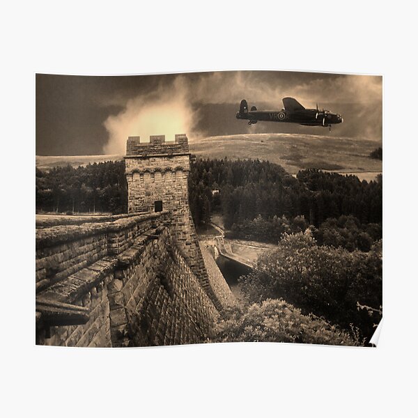 "Lancaster over Derwent Dam" Poster by jontait2002 | Redbubble