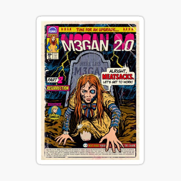 "M3GAN 2.0 Comic Book Cover" Sticker for Sale by theusher | Redbubble
