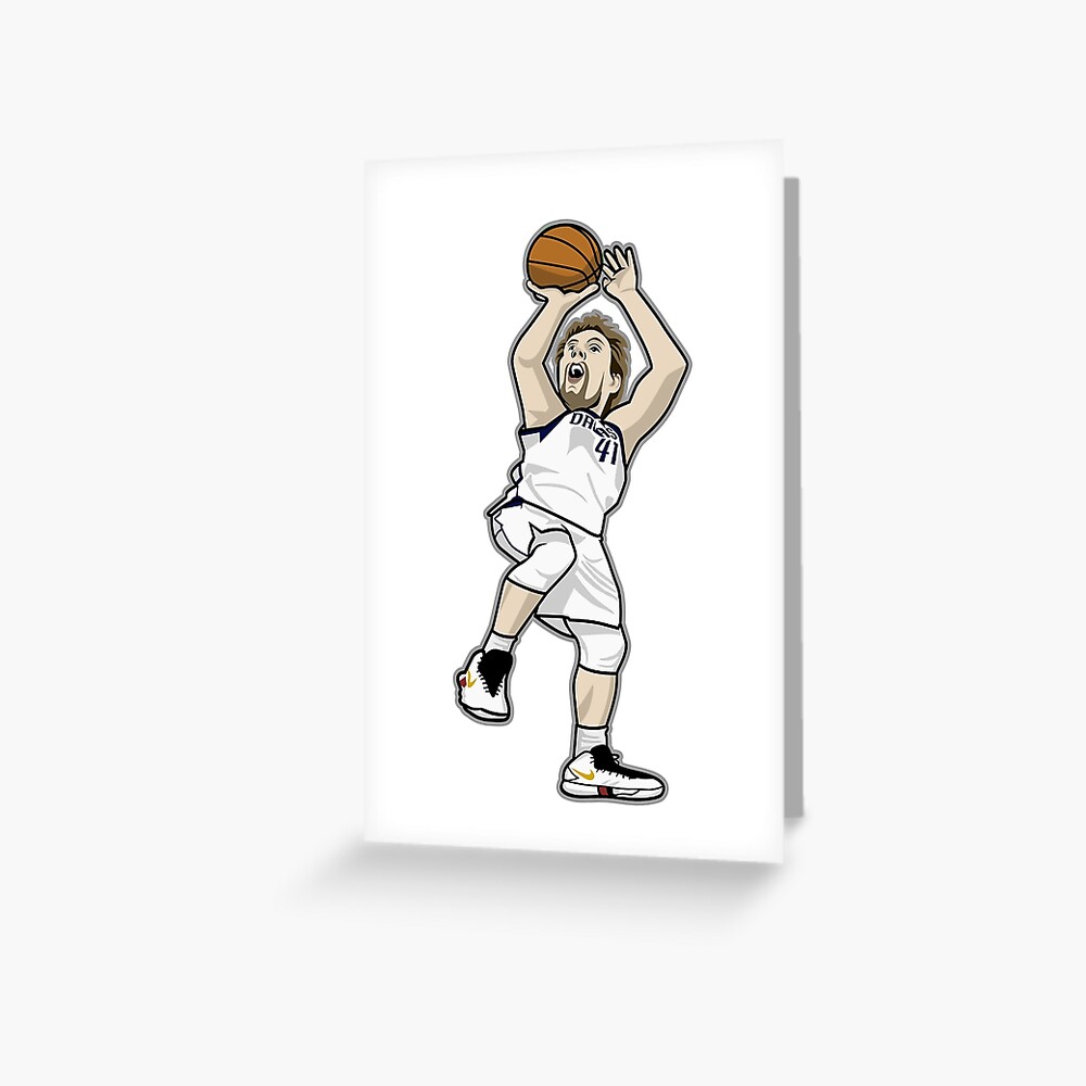 "Dirk Nowitzki Cartoon Style" Greeting Card by rayd3rd | Redbubble