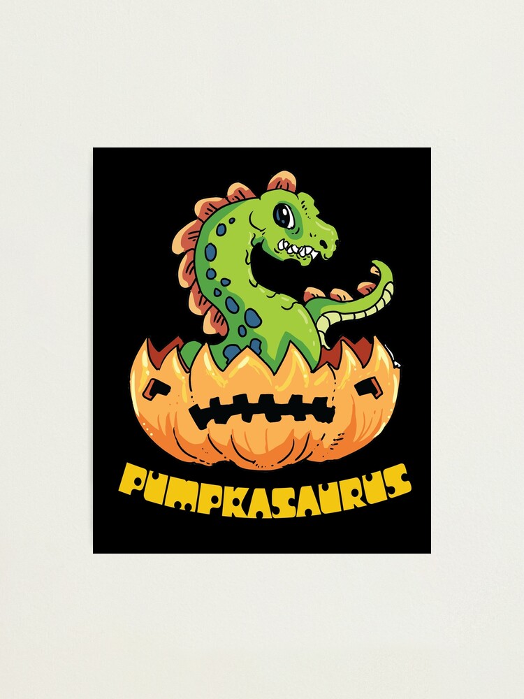 "Pumpkasaurus Pumpkin T-Rex Tyrannosaurus Rex Dinosaur" Photographic ...