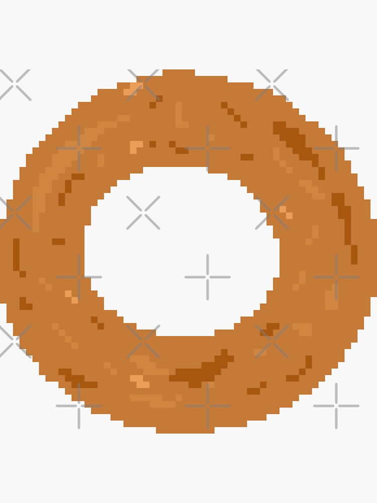 "Pixel Onion Ring" Sticker for Sale by Zeeph | Redbubble