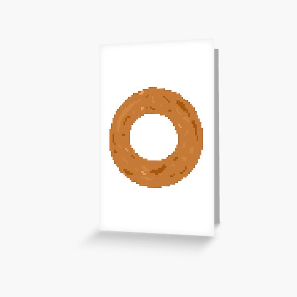 "Pixel Onion Ring" Greeting Card for Sale by Zeeph | Redbubble