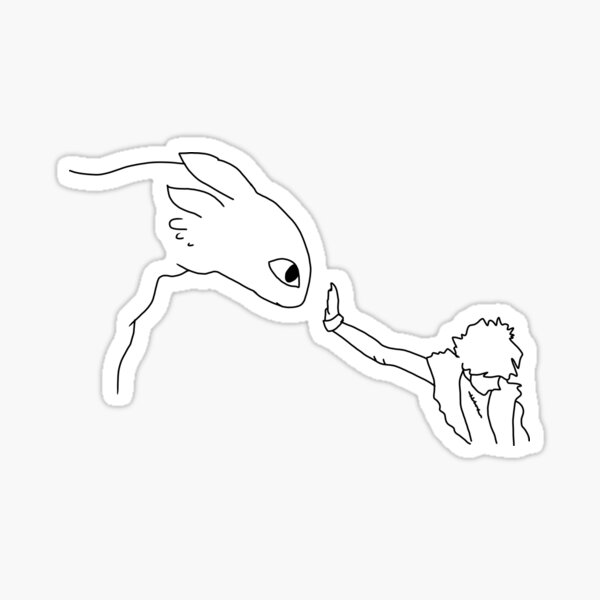 "Hiccup and Toothless Meet" Sticker for Sale by siimplystass | Redbubble