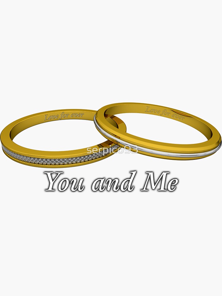 "You and me" Sticker for Sale by serpico93 | Redbubble