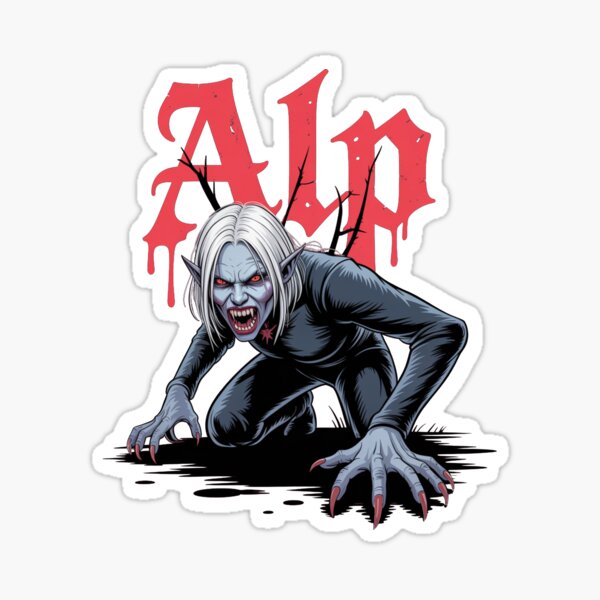 "Terrifying Female Vampire Alp " Sticker for Sale by IronVikings ...