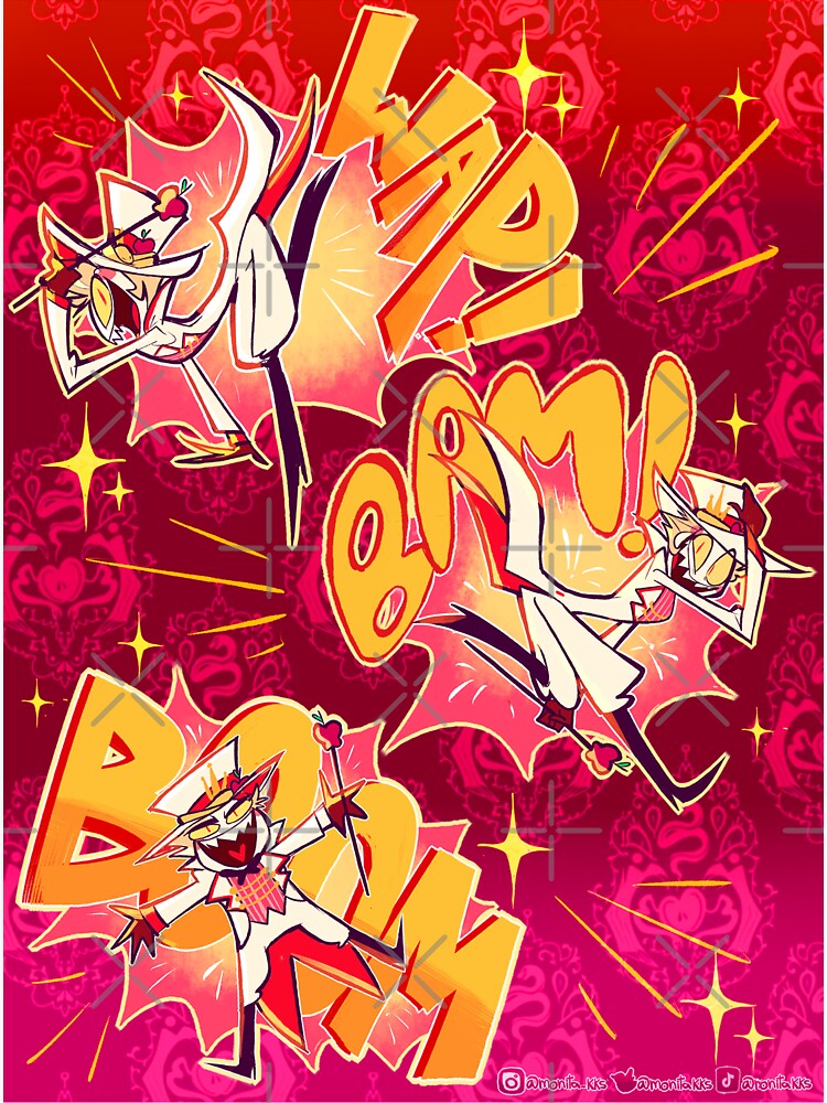 "LUCIFER WAP BAM BOOM!! HAZBIN HOTEL " Sticker by Monitakks | Redbubble
