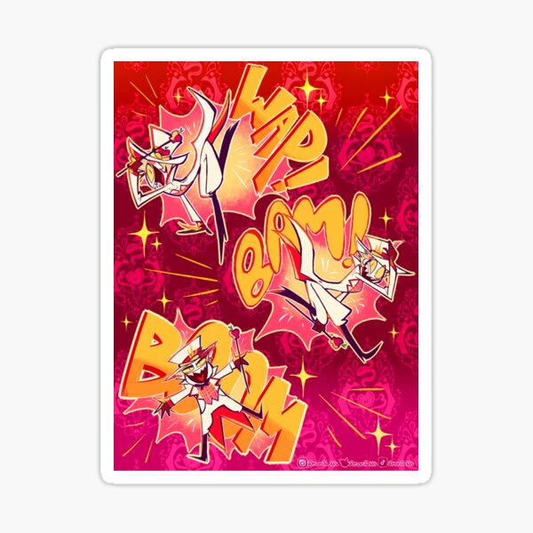 "LUCIFER WAP BAM BOOM!! HAZBIN HOTEL " Sticker by Monitakks | Redbubble