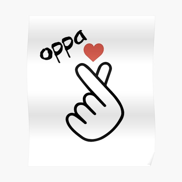 "Oppa Korea" Poster for Sale by BlueprintH | Redbubble