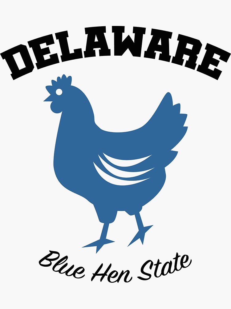 "Delaware Blue Hen State USA Original Graphic with Blue Bird Design ...