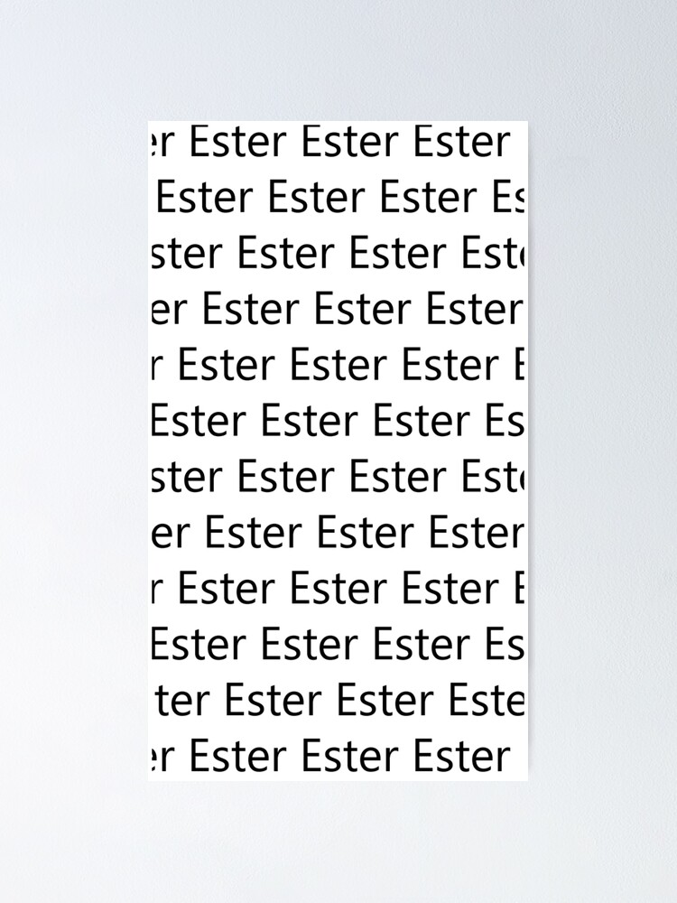"Ester" Poster by Shalomjoy | Redbubble