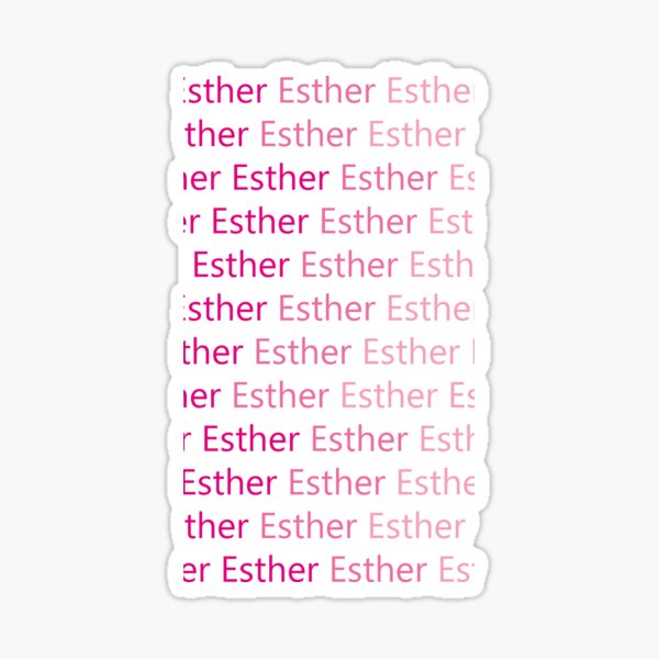 "Esther" Sticker for Sale by Shalomjoy | Redbubble