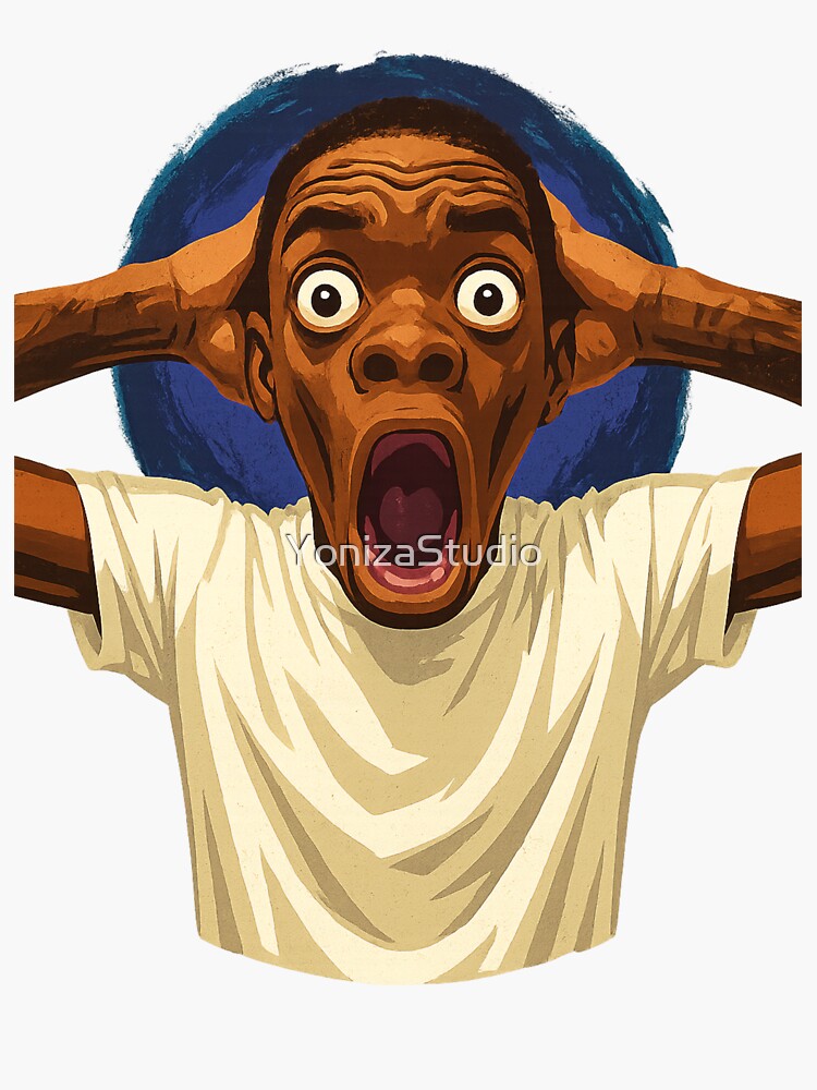 "SHOCKED GUY MEME" Sticker for Sale by YonizaStudio | Redbubble